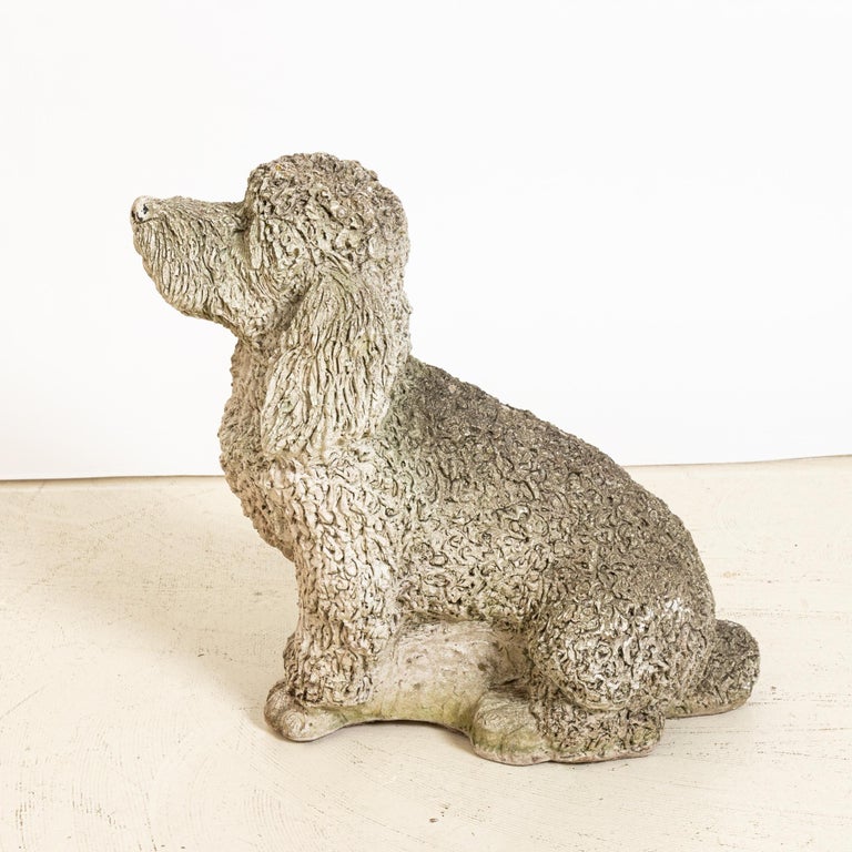 Antique Cocker Spaniel Dog Cast Stone Garden Ornament at 1stDibs