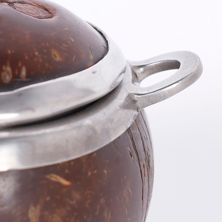 Antique Coconut Lidded Container at 1stDibs