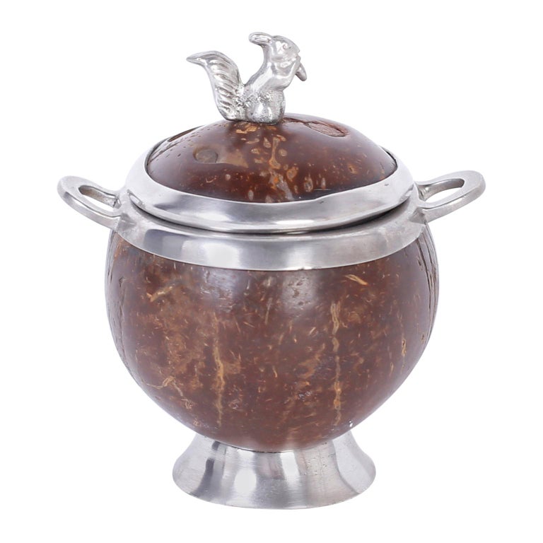 Antique Coconut Lidded Container at 1stDibs