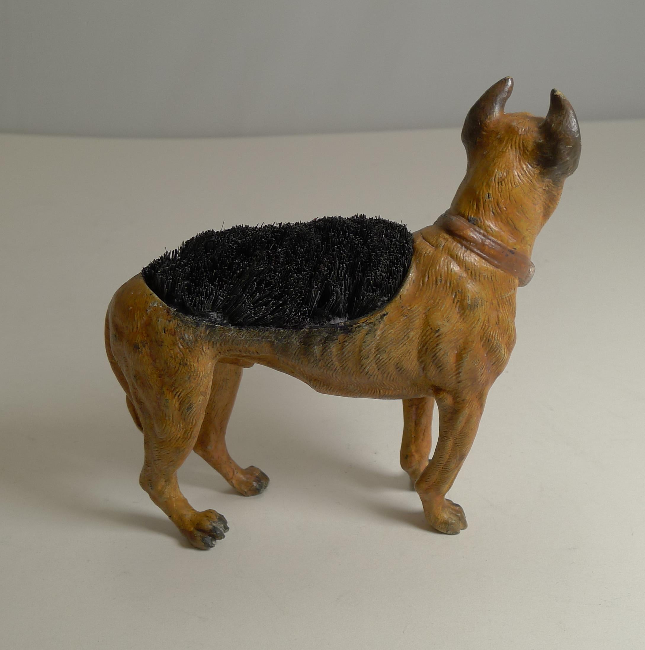 Antique Cold Painted Bronze Pen Nib Wipe circa 1890, Dog, Great Dane at ...