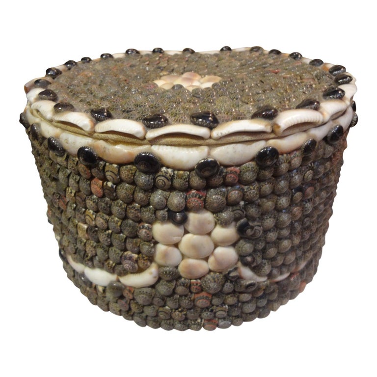 Antique Collar Box Made of Seashells at 1stDibs