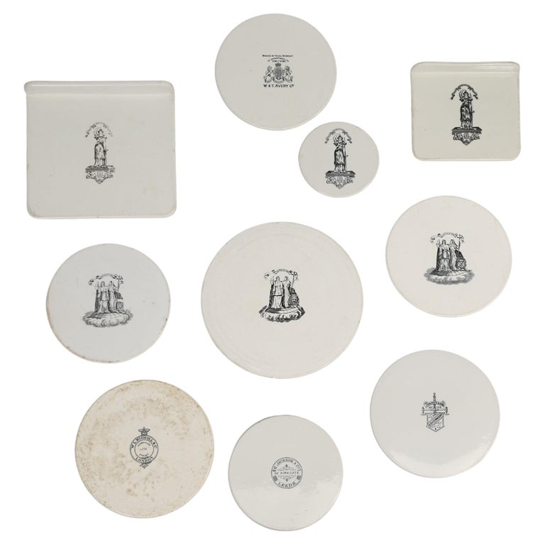 Antique Collection of '10' Ironstone Advertising Scale Plates, circa ...