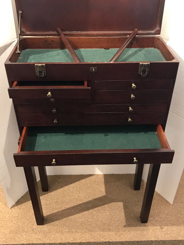 Antique Collectors Cabinet on Stand For Sale at 1stdibs