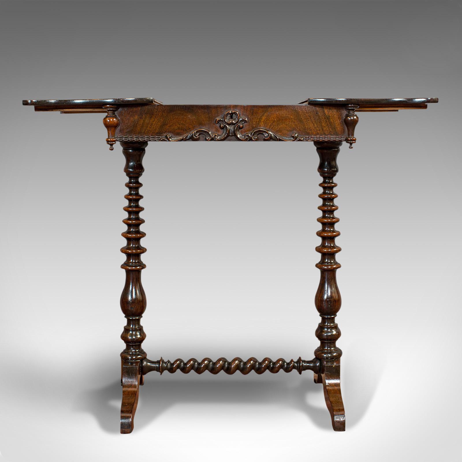 Antique Collector's Table, Walnut, Rosewood, Craft, Hobby Stand ...