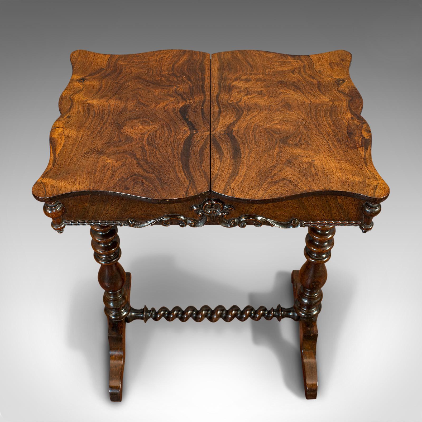 Antique Collector's Table, Walnut, Rosewood, Craft, Hobby Stand ...