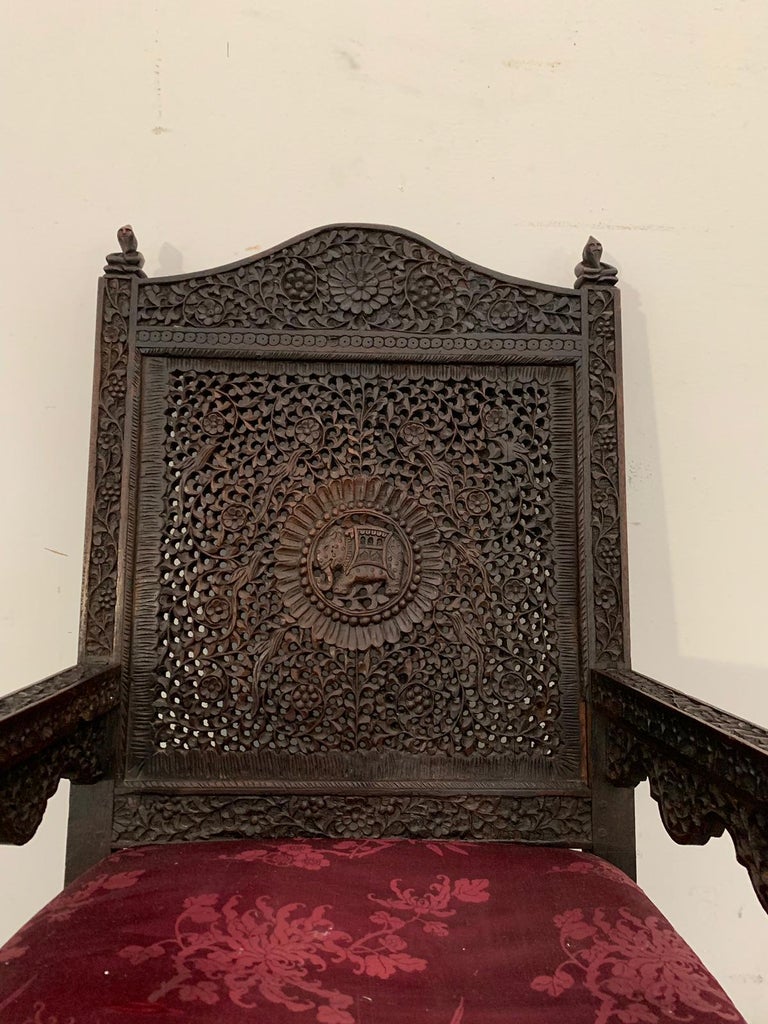 Antique Colonial Lounge Chair For Sale at 1stDibs