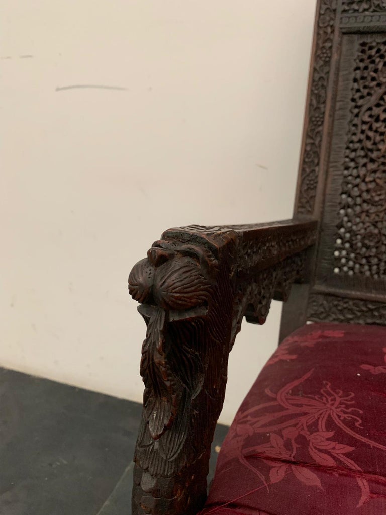 Antique Colonial Lounge Chair For Sale at 1stDibs