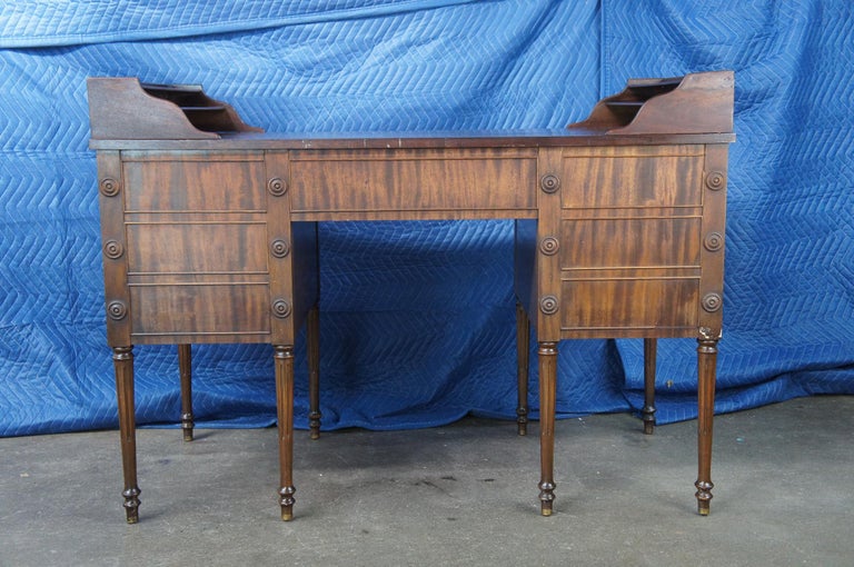 Antique Colonial Mfg Sheraton Flame Mahogany George Washington Writing ...