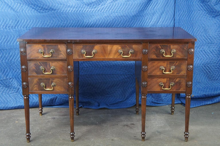 Antique Colonial Mfg Sheraton Flame Mahogany George Washington Writing ...