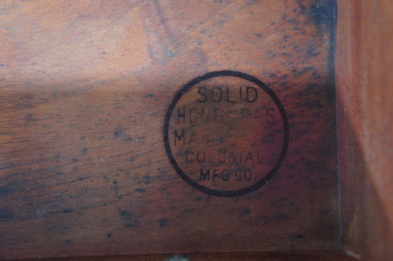 Antique Colonial Mfg Sheraton Flame Mahogany George Washington Writing ...