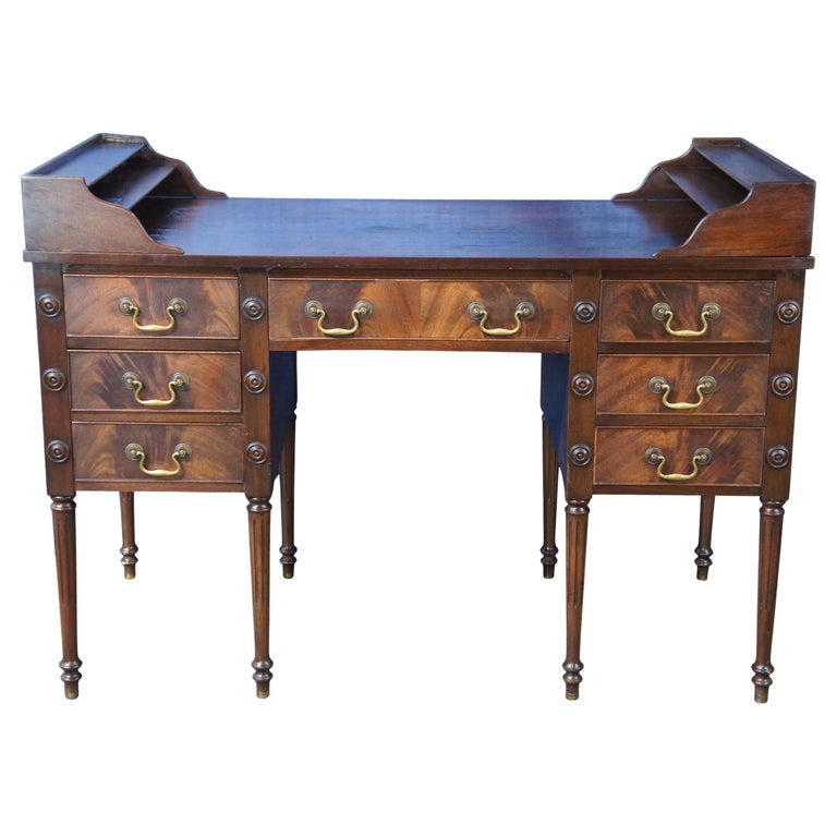 Antique Colonial Mfg Sheraton Flame Mahogany George Washington Writing ...