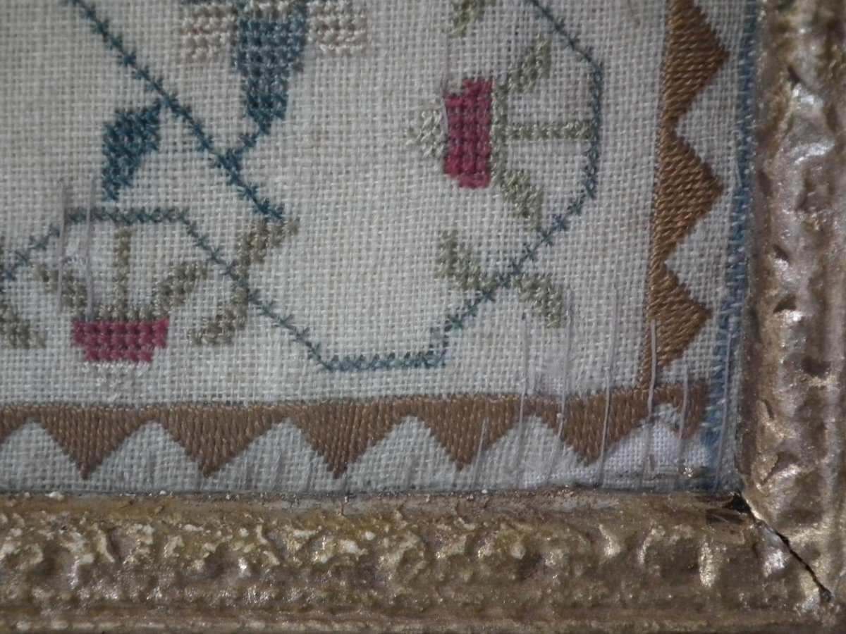 Antique Commemorative Sampler, 1793, by Elizabeth Holden at 1stDibs