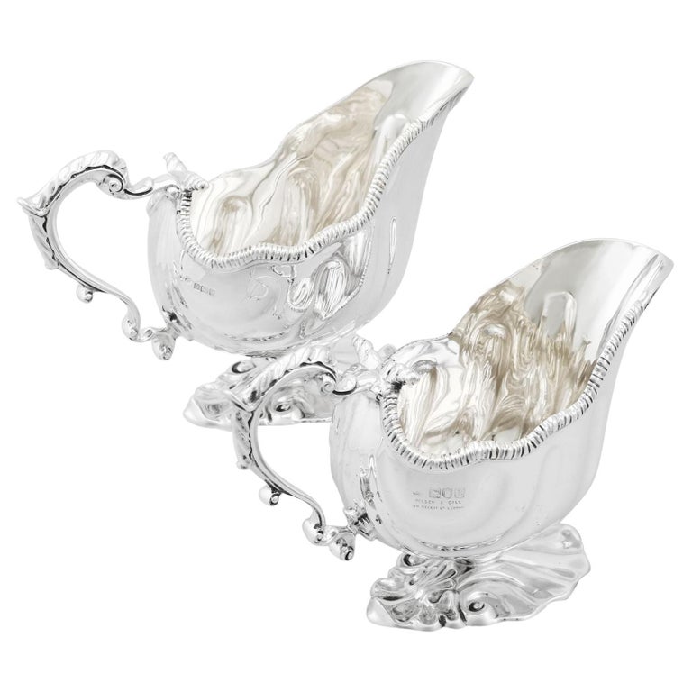 Antique Composite Sterling Silver Sauceboats by William Hutton and Sons ...