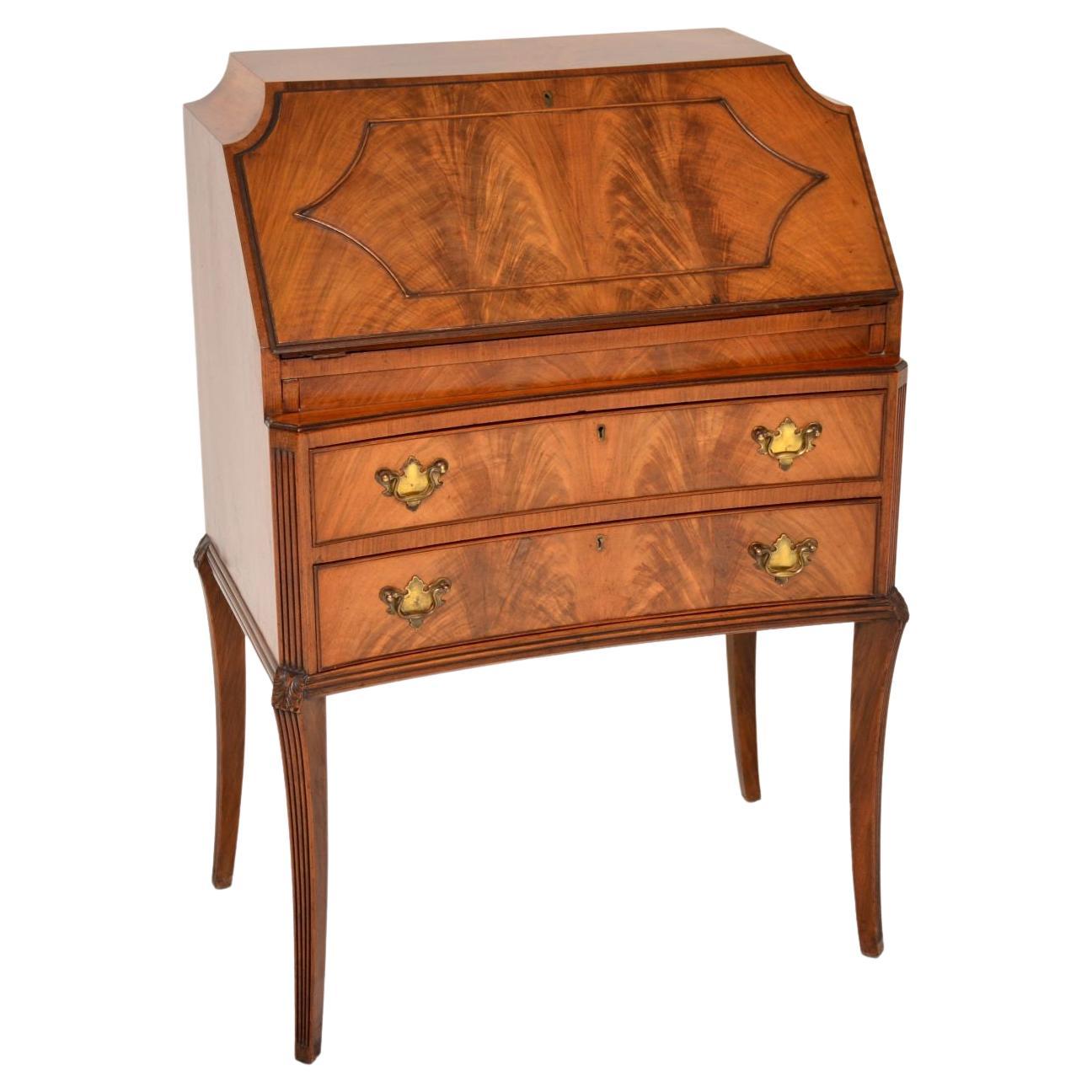Small Antique Edwardian Bureau on Legs at 1stDibs