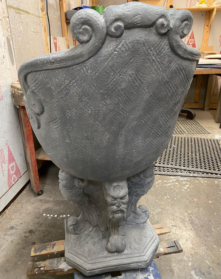 Antique Concrete Garden Grotto Chair at 1stDibs