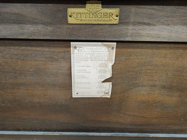 Antique Console Buffet Table Walnut by KITTINGER For Sale at 1stDibs