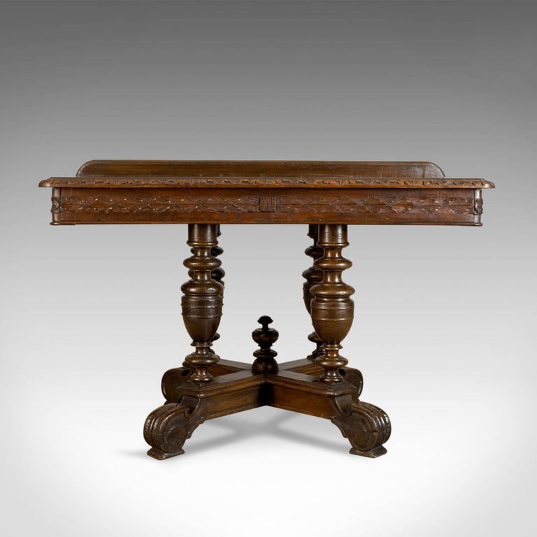 Antique Console Table, English, Oak, Victorian, Side, 19th Century ...