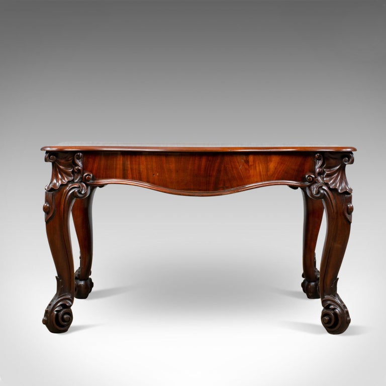 Antique Console Table, English Victorian Mahogany Serving, circa 1860 ...