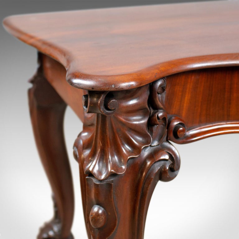 Antique Console Table, English Victorian Mahogany Serving, circa 1860 ...