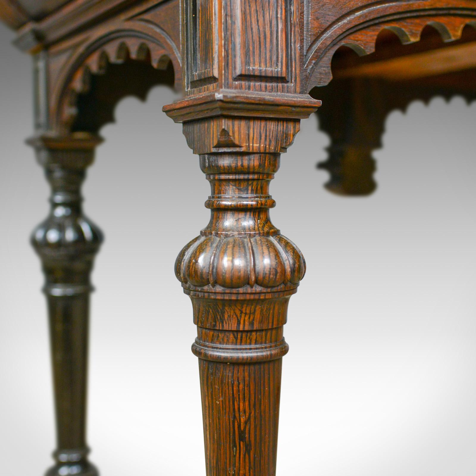 Antique Console Table, Irish, Oak, Side, Carved, Late 19th Century ...