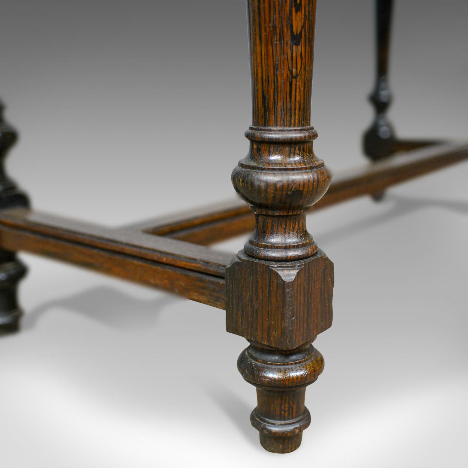 Antique Console Table, Irish, Oak, Side, Carved, Late 19th Century ...