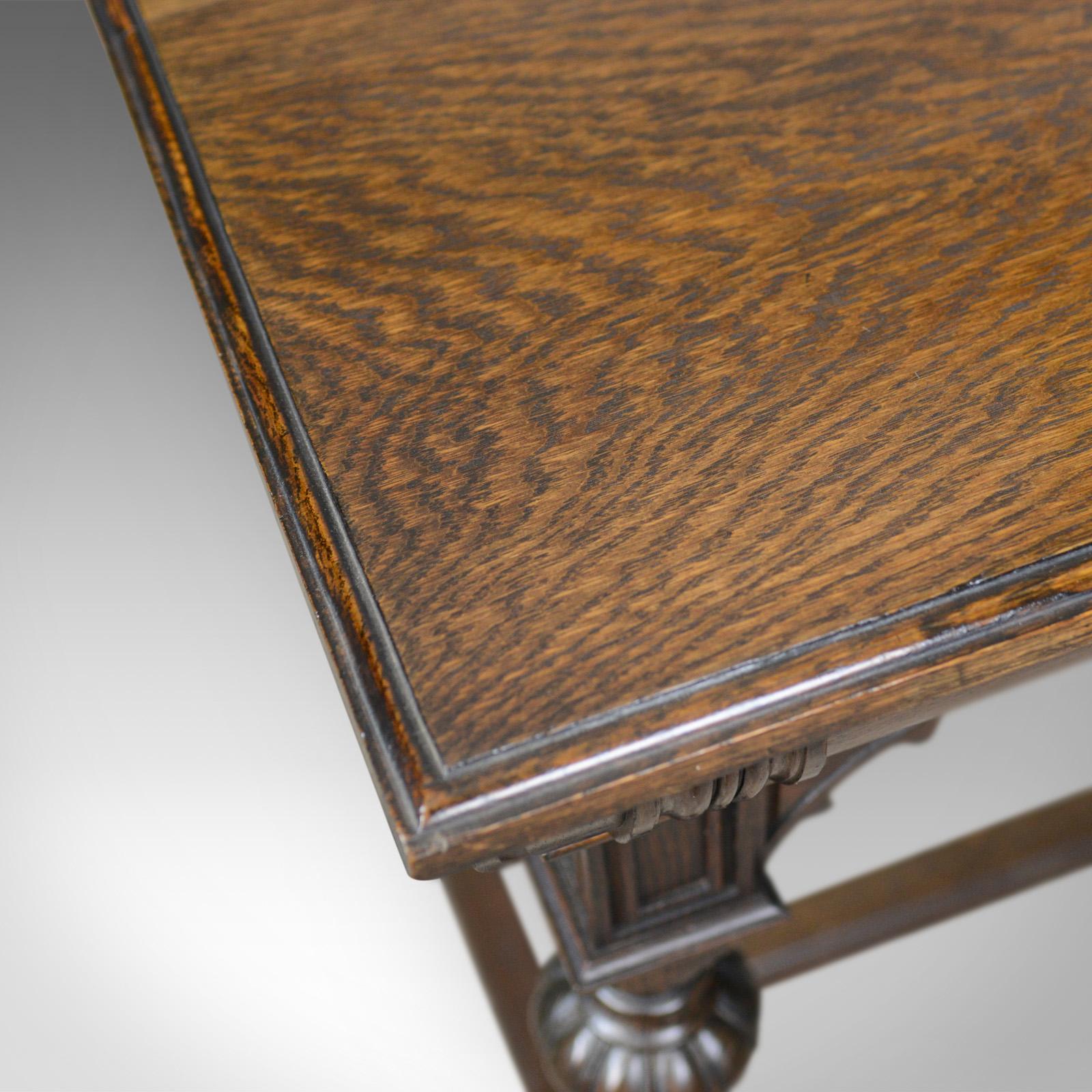 Antique Console Table, Irish, Oak, Side, Carved, Late 19th Century ...
