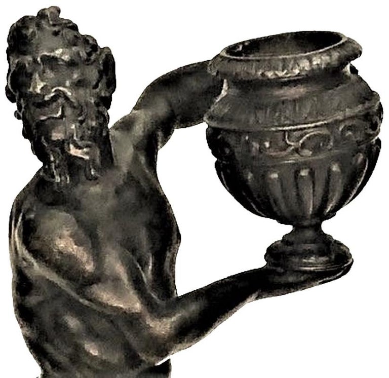 Antique Continental Patinated Bronze Fawn Candlestick, 19th Century For ...