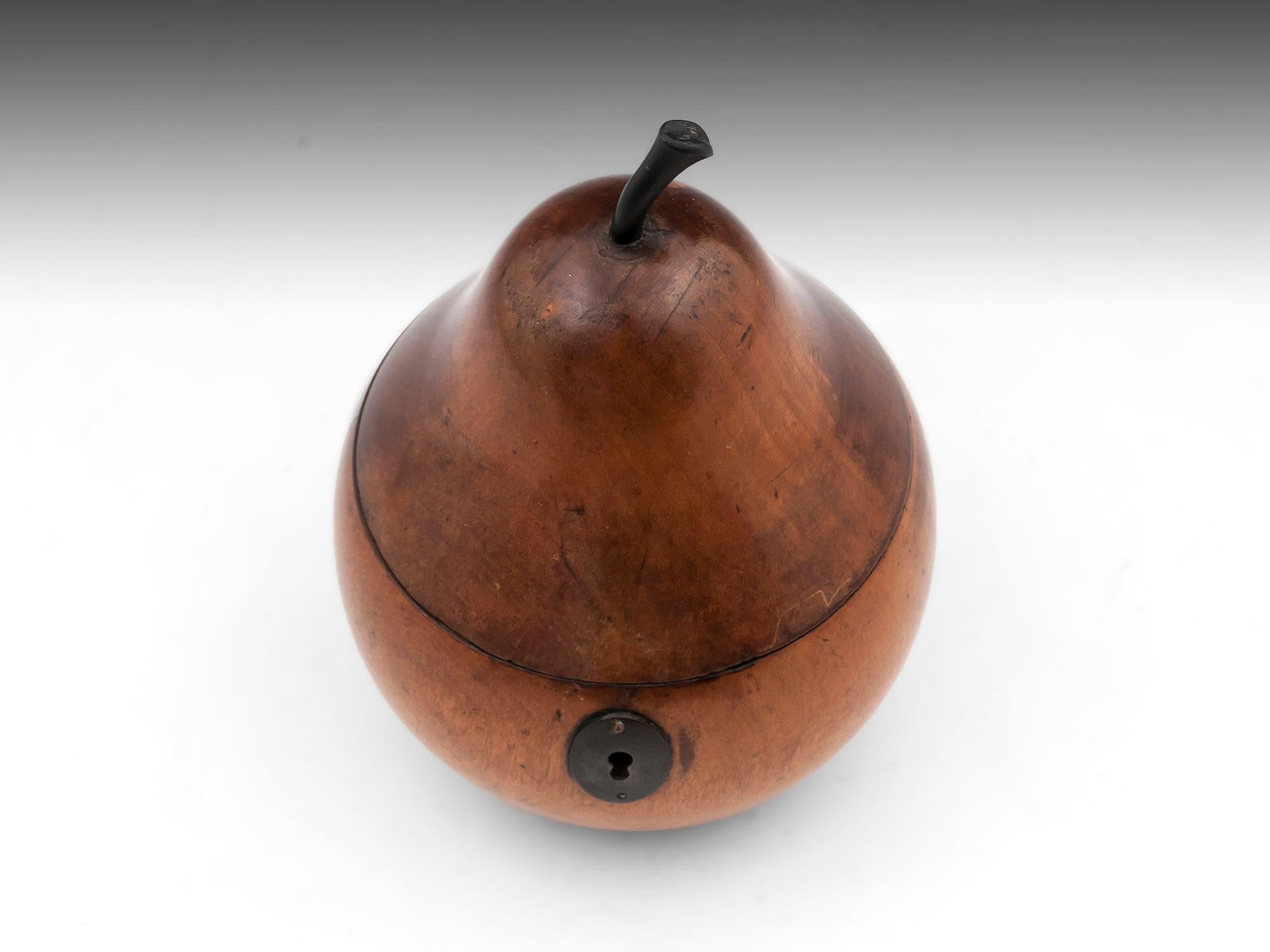 Antique Continental Pear Treen Tea Caddy at 1stDibs | pear tea caddy