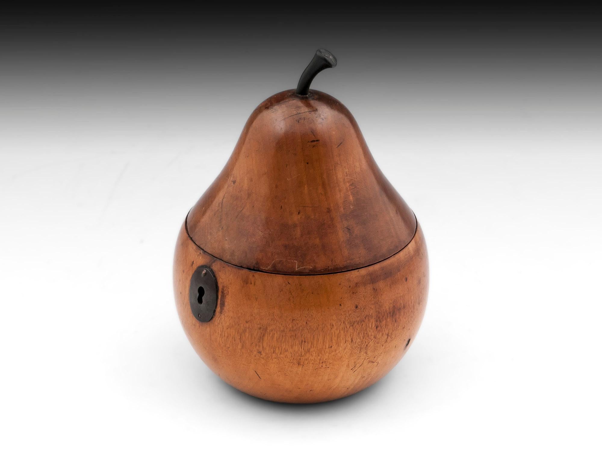 Antique Continental Pear Treen Tea Caddy at 1stDibs | pear tea caddy