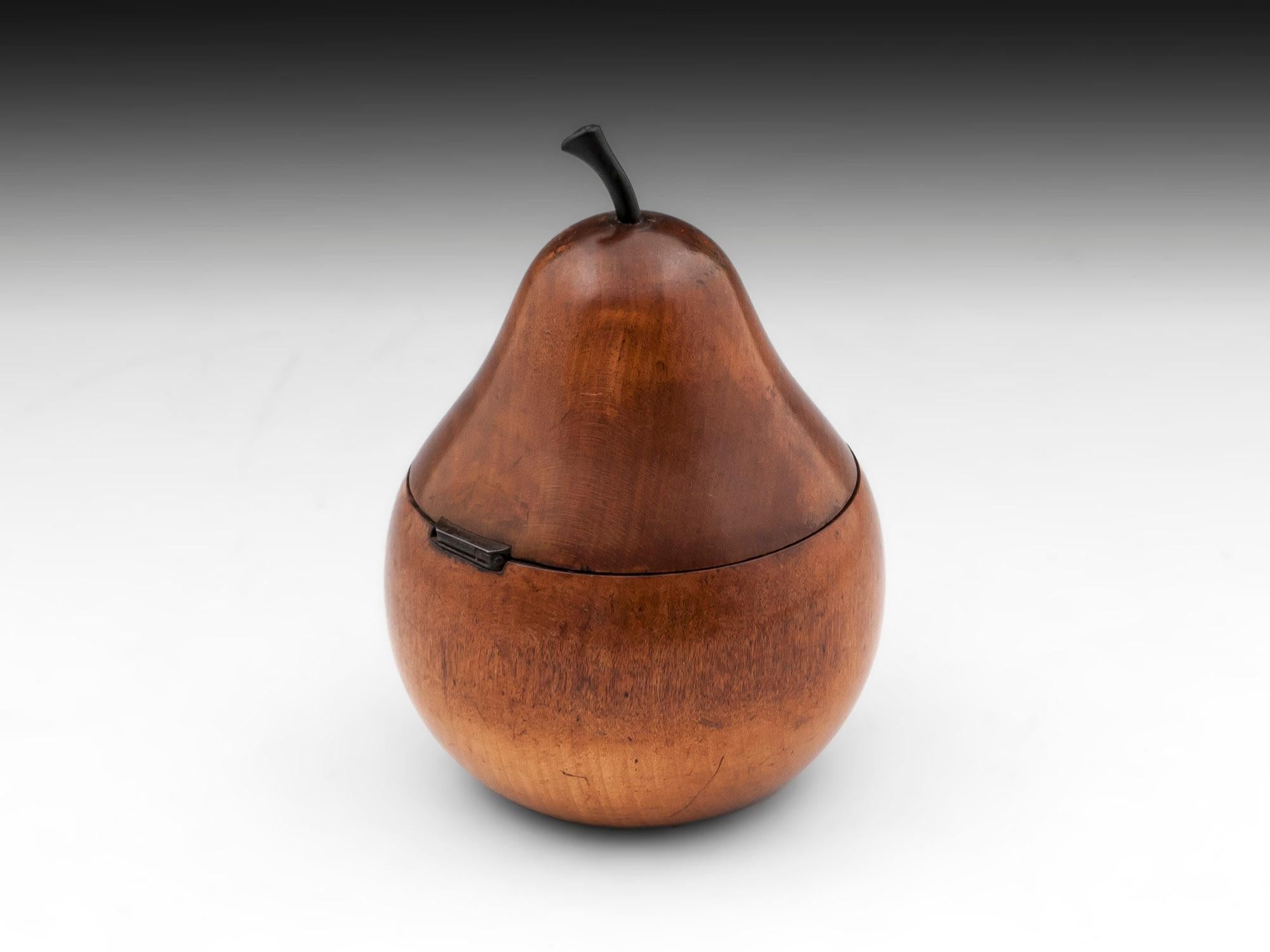 Antique Continental Pear Treen Tea Caddy at 1stDibs | pear tea caddy