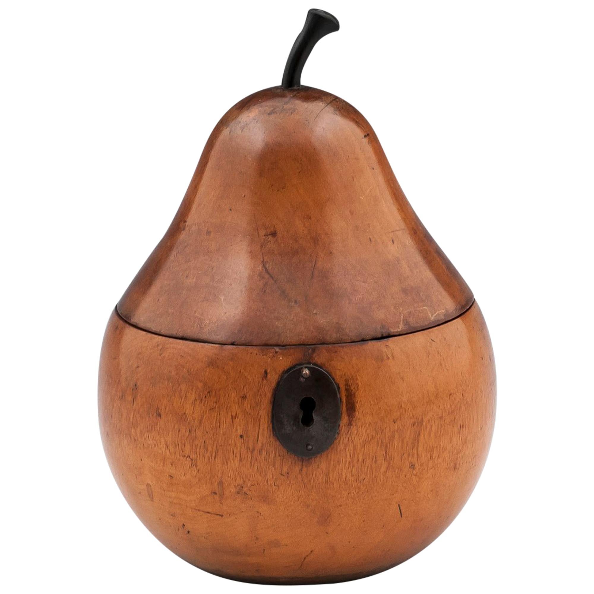 Antique Continental Pear Treen Tea Caddy at 1stDibs | pear tea caddy