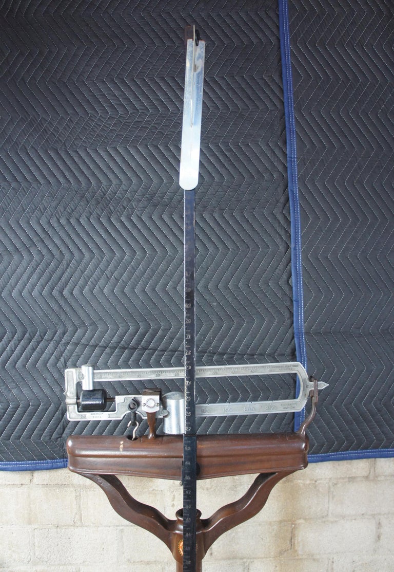 Antique Continental Physicians Painted Grain Steel Medical Scale Ruler ...