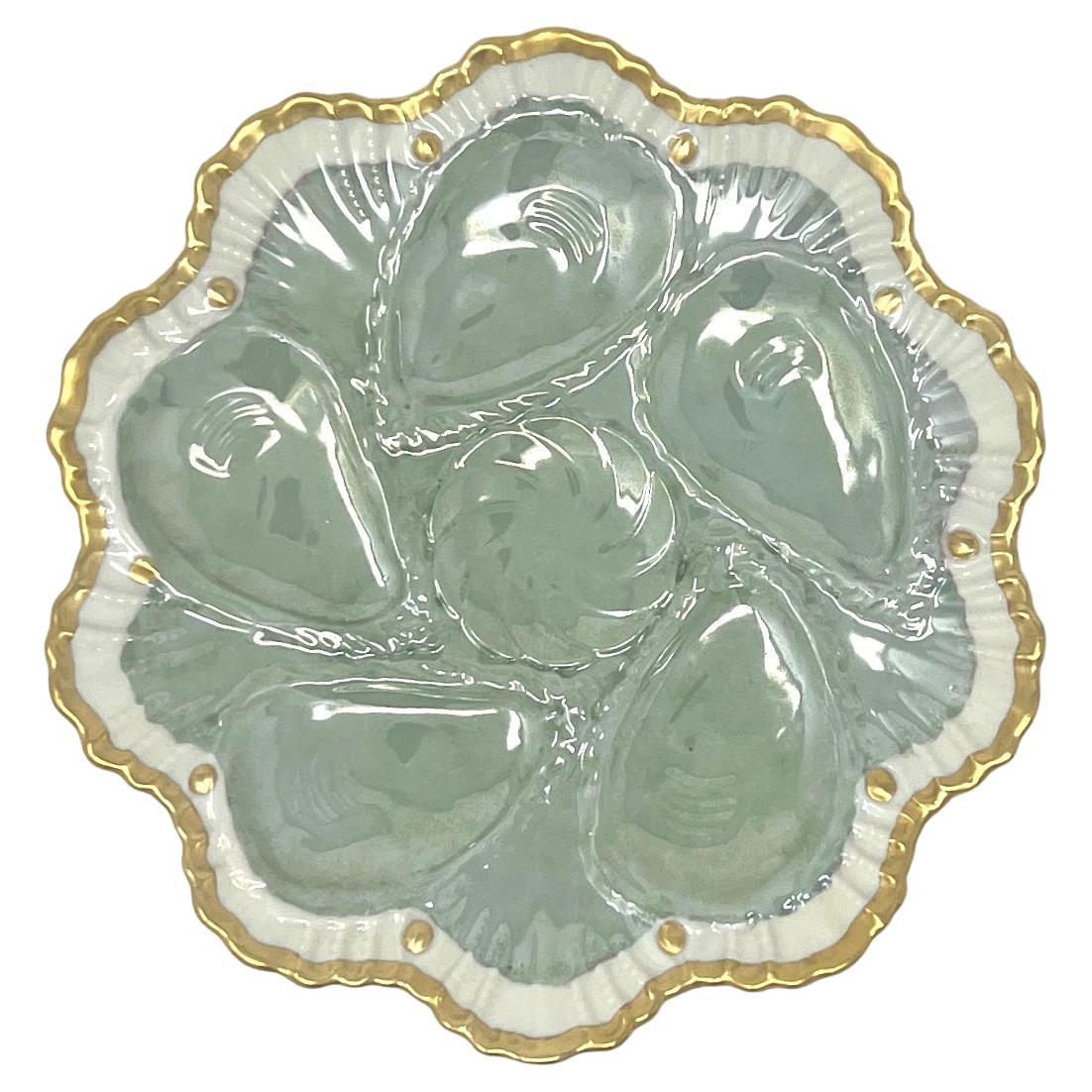 Antique American "Union Porcelain Works" Sea-Shell Design Oyster Plate ...