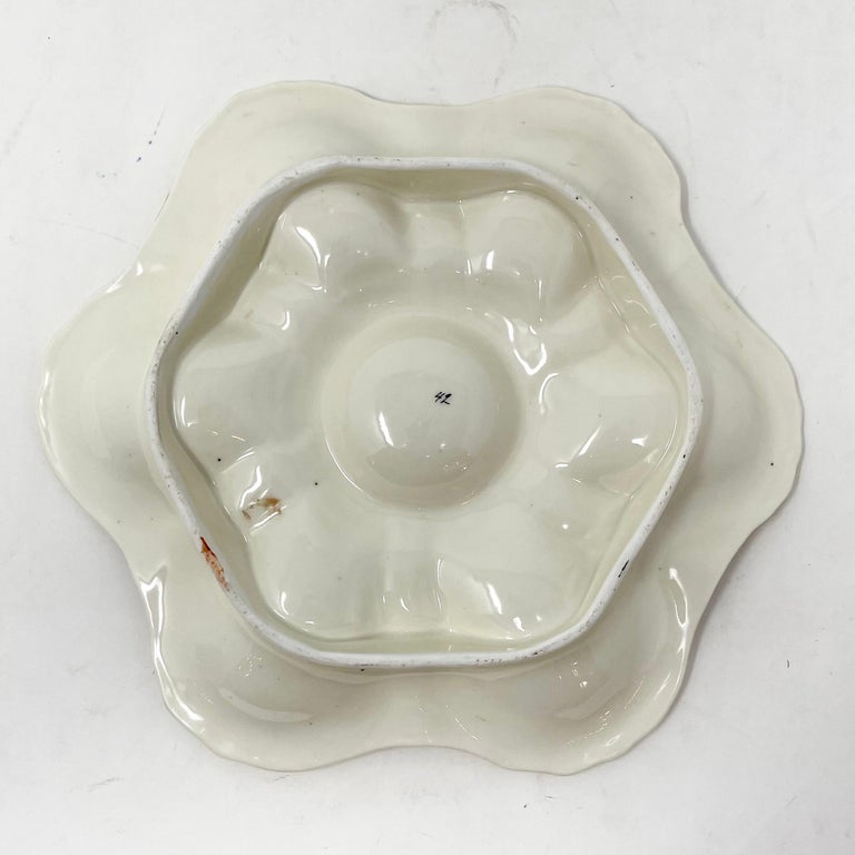 Antique Continental Porcelain Ruby, Gold and Green Oyster Plate, Circa ...