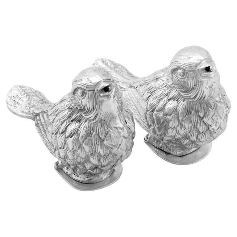 Antique Continental Silver Bird Peppers, Circa 1920 For Sale at 1stDibs