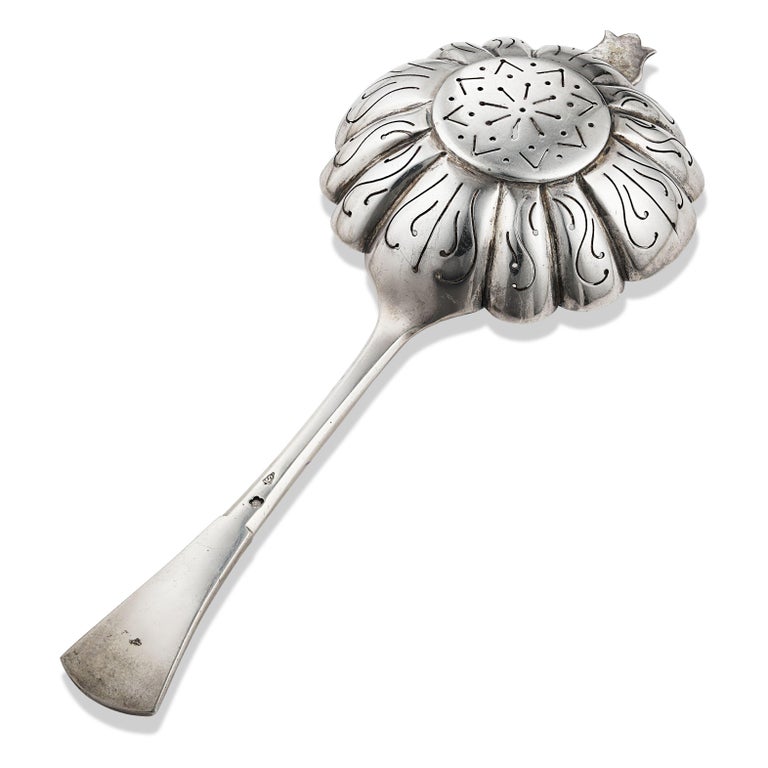 Antique Continental Silver Sugar Sifter Berry Serving Spoon Austria For ...
