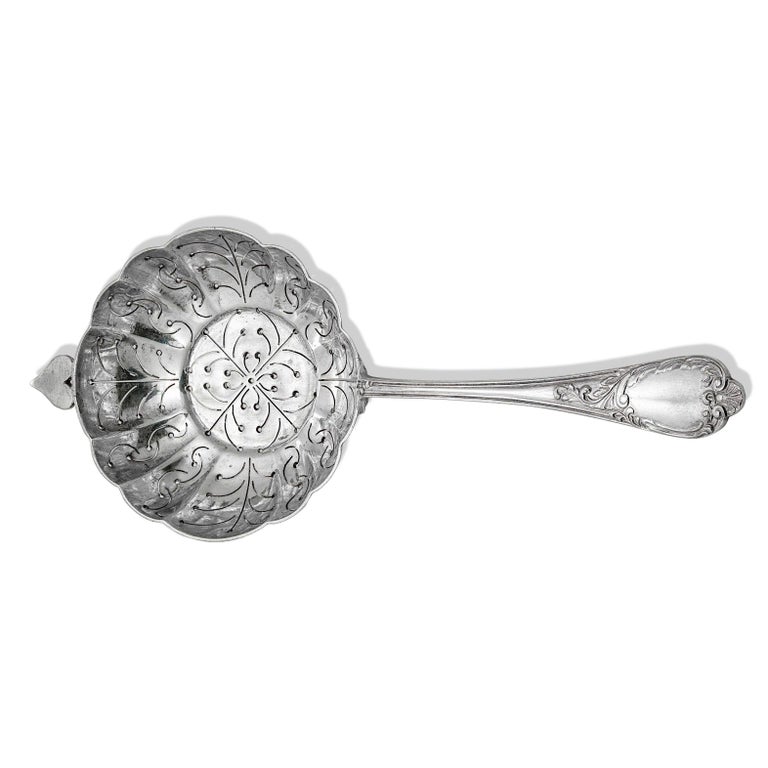 Antique Continental Silver Sugar Sifter Berry Serving Spoon Austria For ...