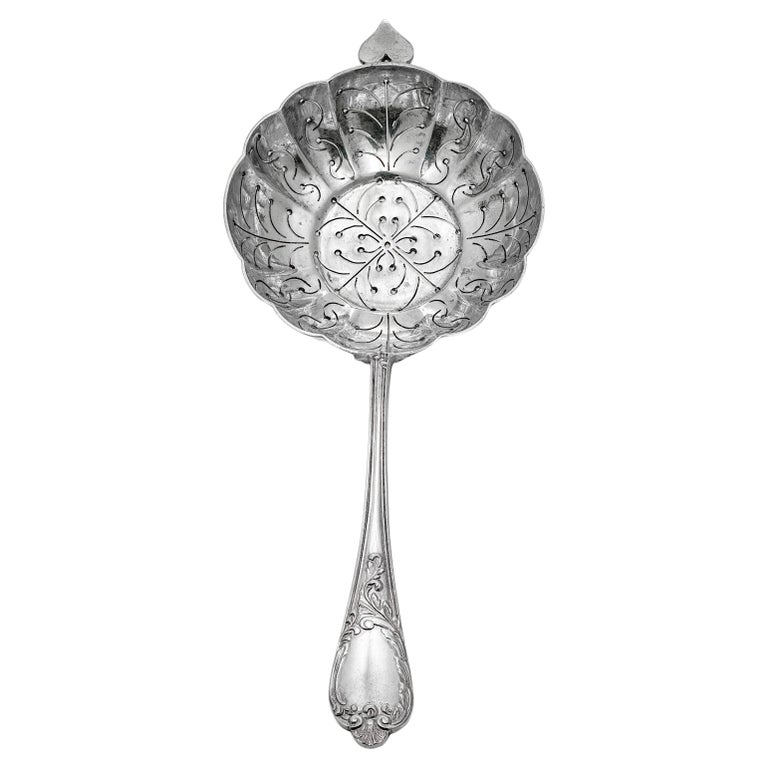 Antique Continental Silver Sugar Sifter Berry Serving Spoon Austria For ...