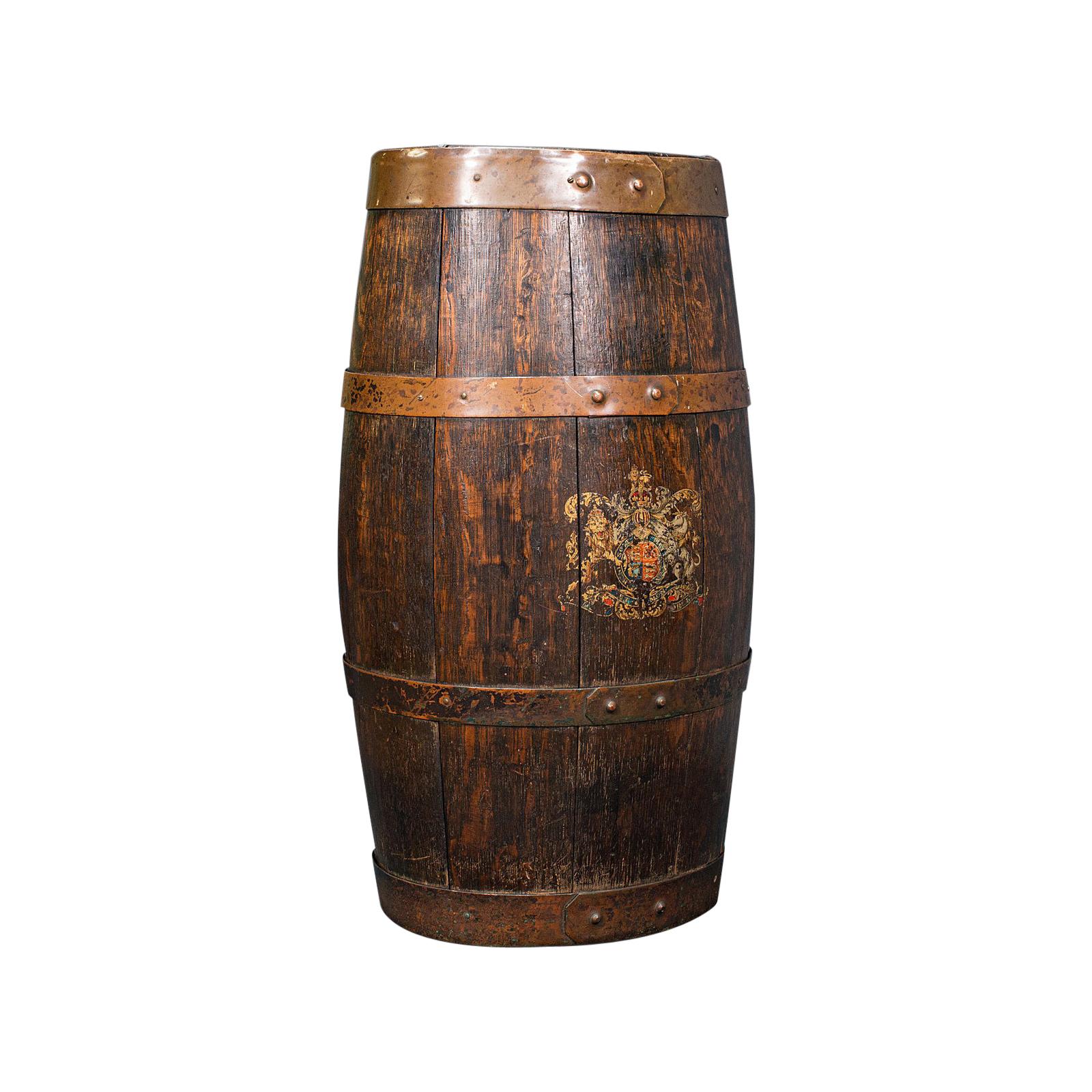 Antique Coopered Barrel Stick Stand, English, Oak, Hallway Portico ...