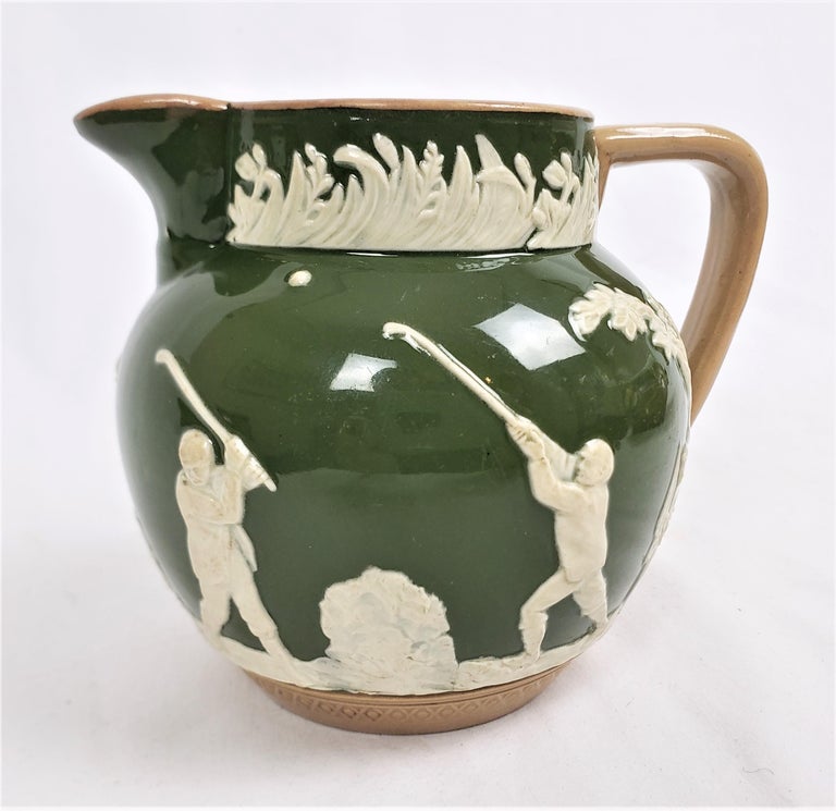 Antique Copeland Spode Pottery Pitcher with Golfing Scenes For Sale at ...