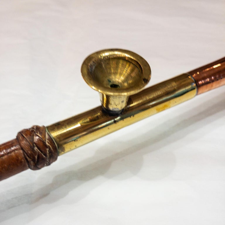 Antique Copper Brass Fox Hunt Horn and Shoe Horn For Sale at 1stDibs