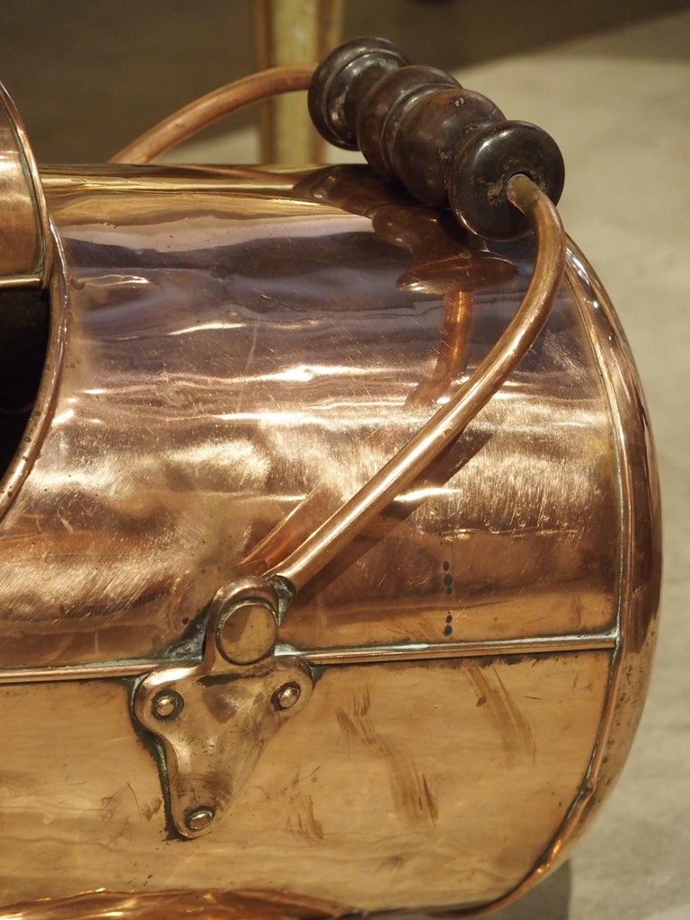 Antique Copper Coal Scuttle from France, circa 1900 at 1stDibs