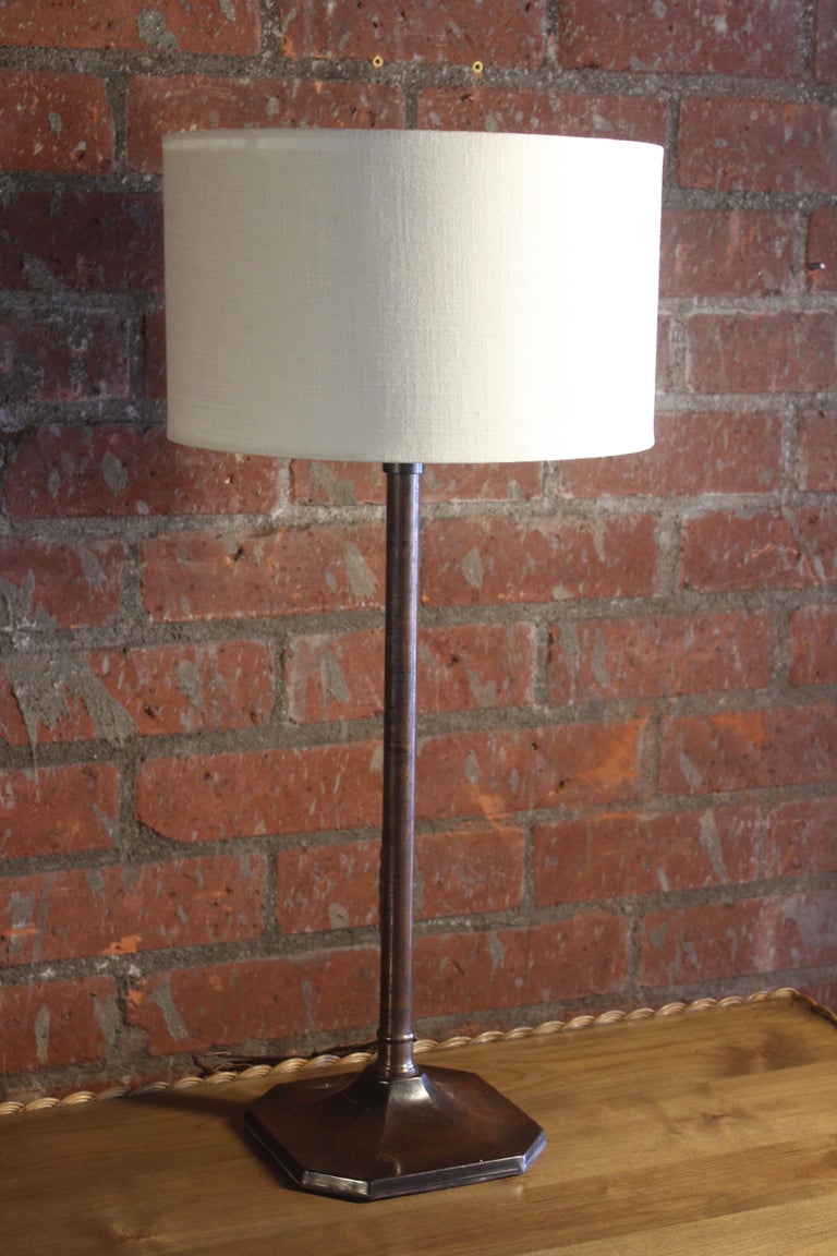 Antique Copper Lamp For Sale at 1stDibs