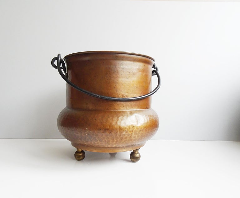 Antique Copper Plant Bucket, France Late 19th For Sale at 1stDibs