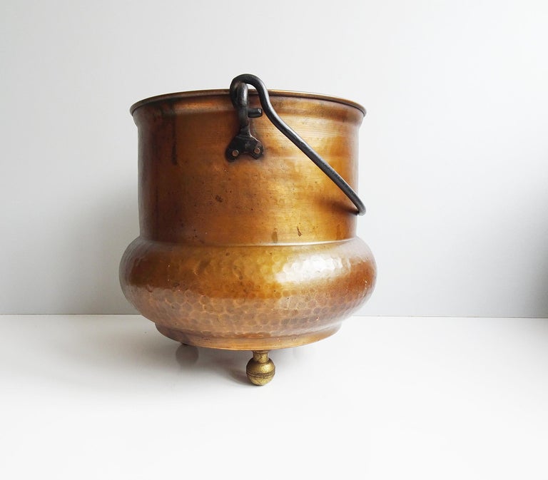 Antique Copper Plant Bucket, France Late 19th For Sale at 1stDibs