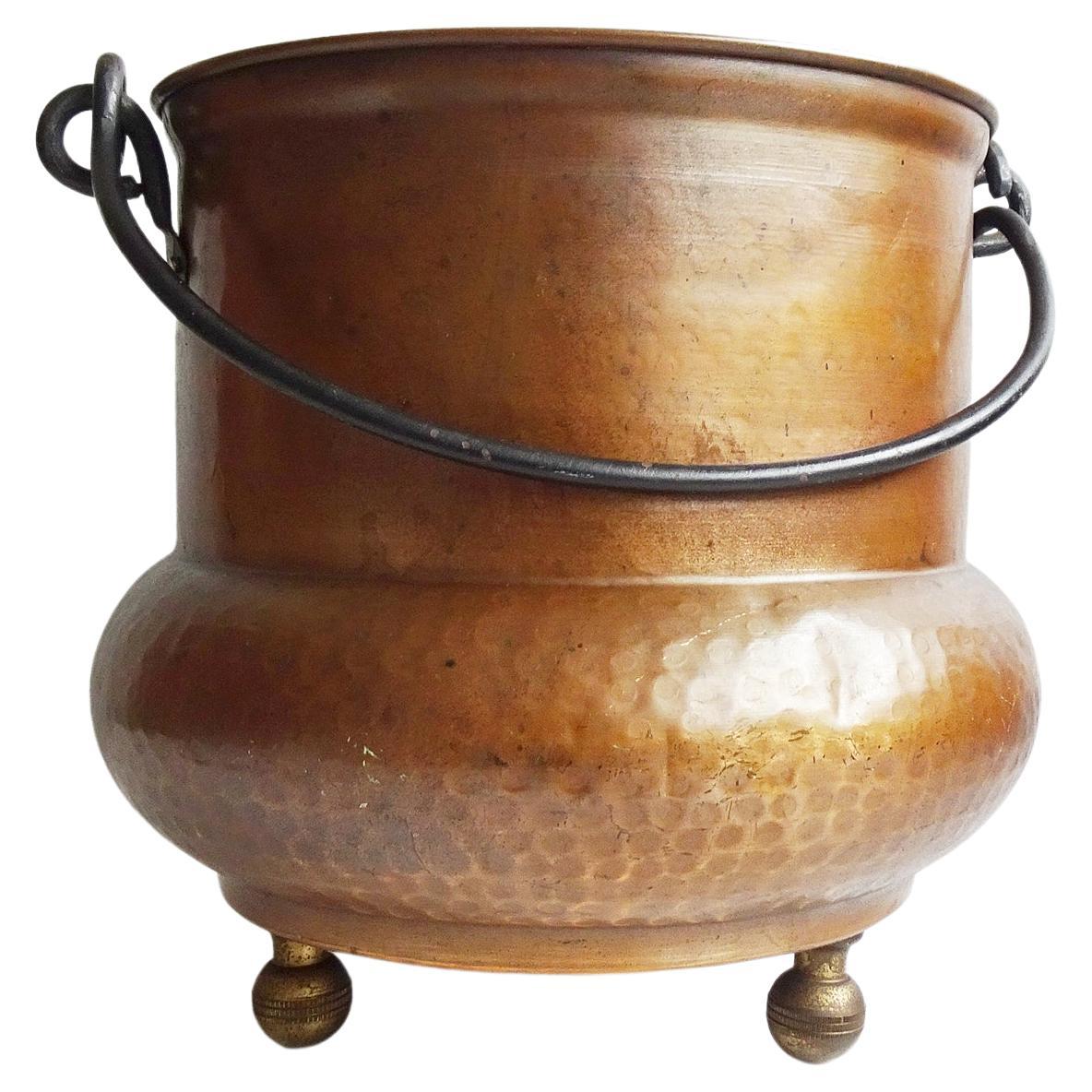 Antique Copper Plant Bucket, France Late 19th For Sale at 1stDibs