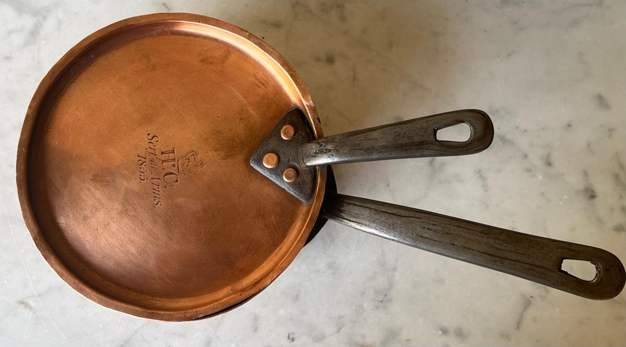 Antique Copper Pot and Lid Set, circa 1850s For Sale at 1stDibs
