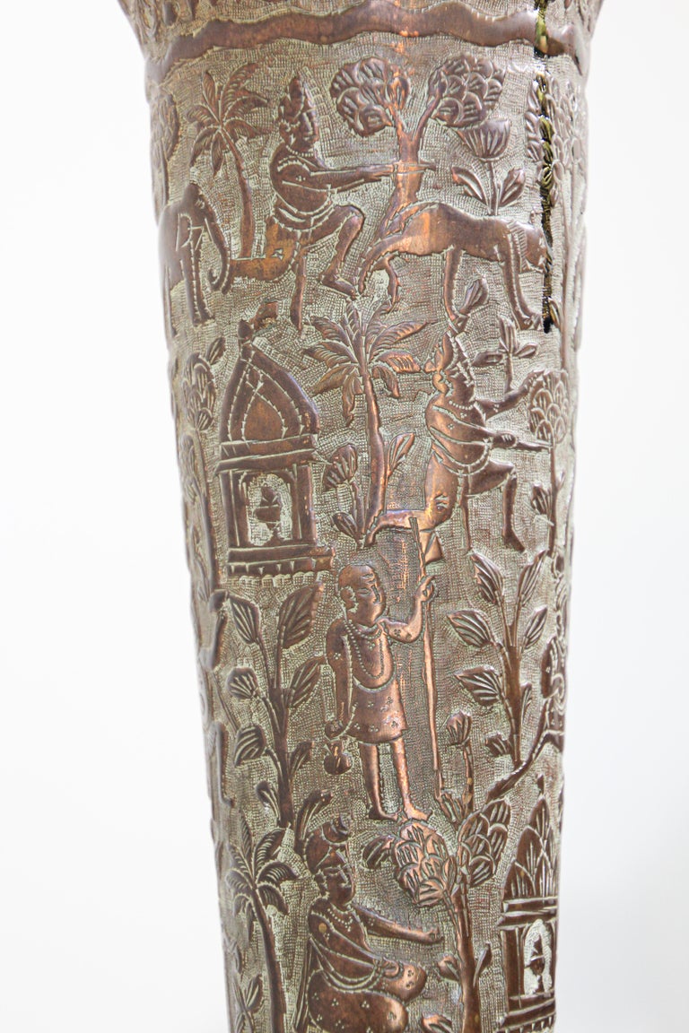Antique Copper Vase with Hindu Scenes, 19th Century For Sale at 1stDibs ...