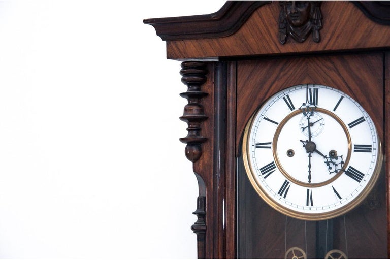 Antique Cord Wall Clock, Western Europe, circa 1890 For Sale at 1stDibs