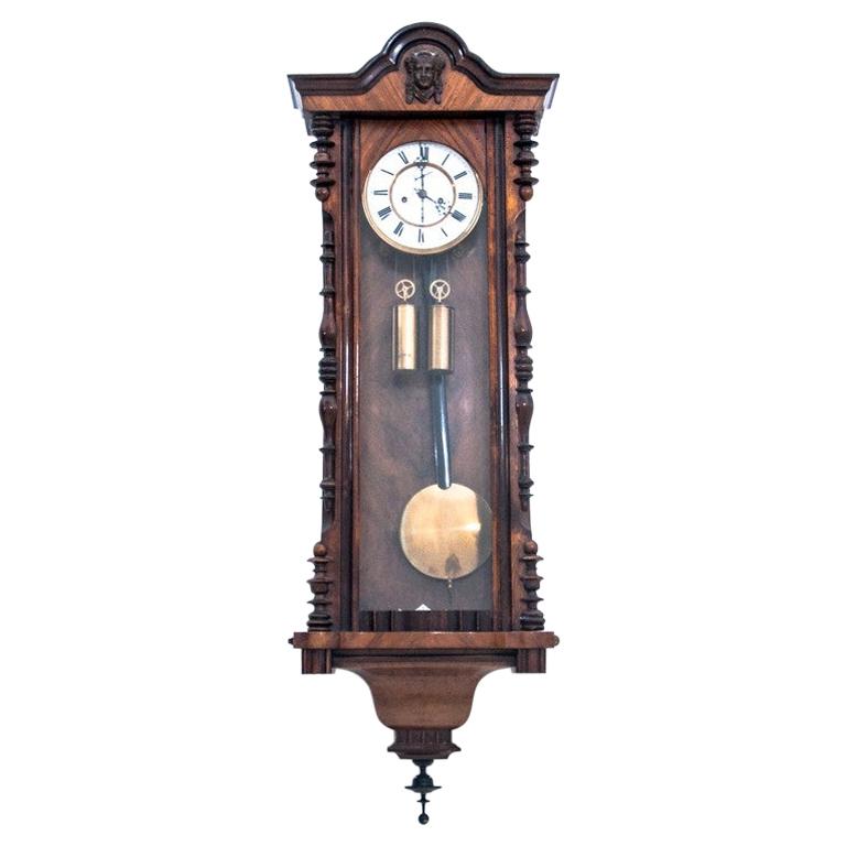Antique Cord Wall Clock, Western Europe, circa 1890 For Sale at 1stDibs